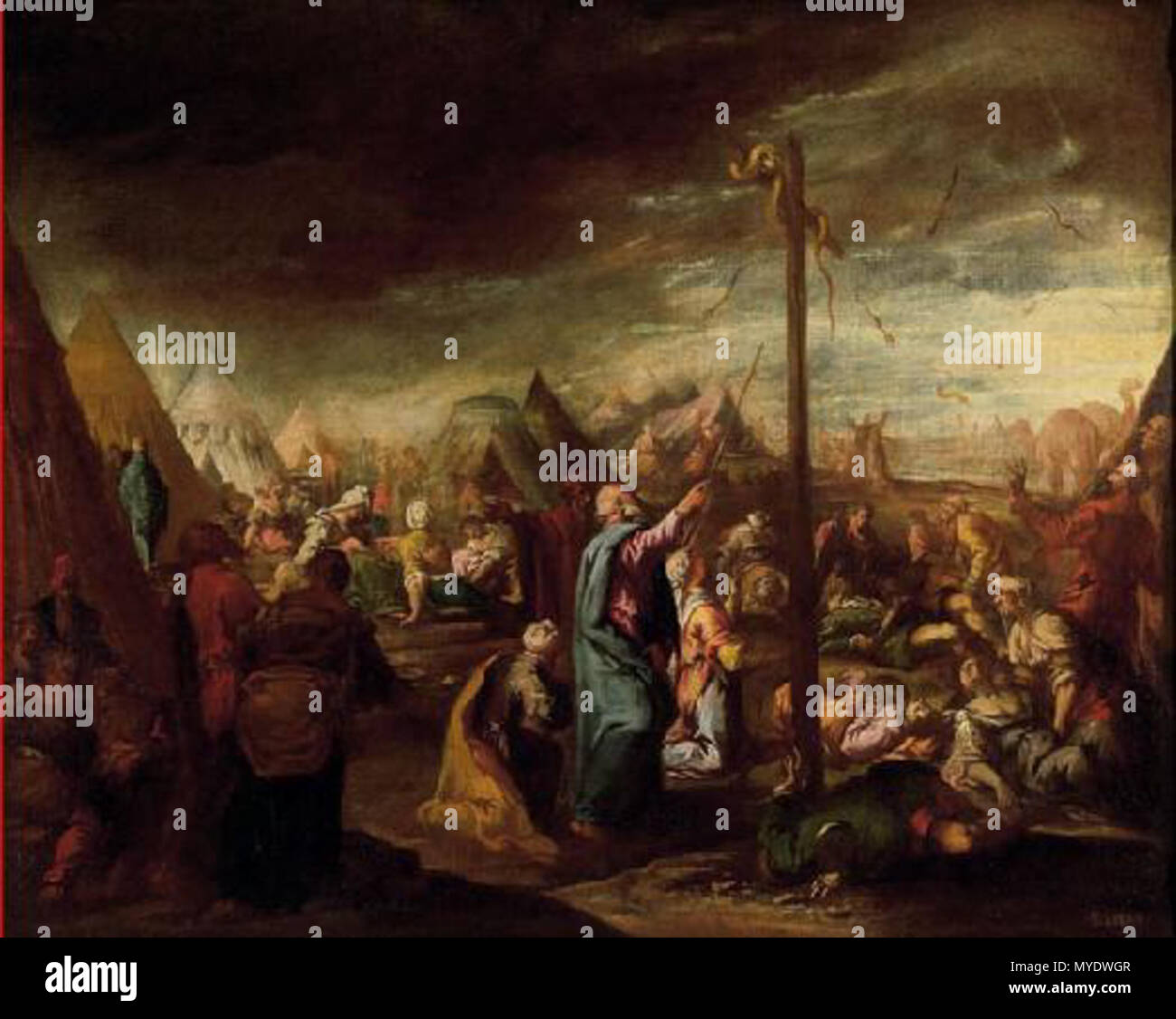 169 Esteban March - Moisés y la serpiente de metal Stock Photo - Alamy