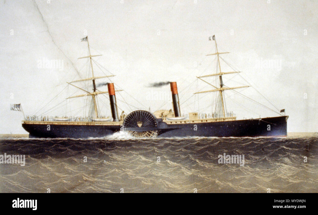 . SS Adriatic, 5,888 tons, 1,350 hp, built by George Steers, engine ...