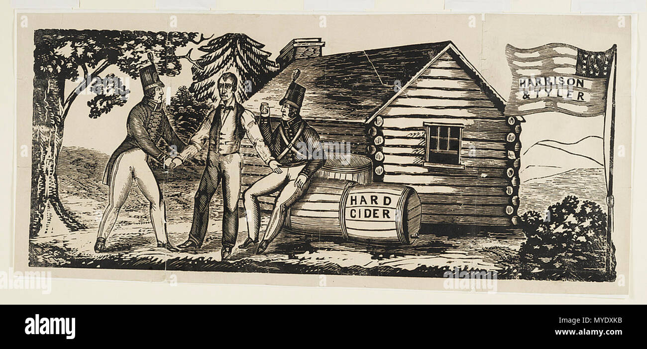 Harrison & Tyler campaign emblem Stock Photo - Alamy