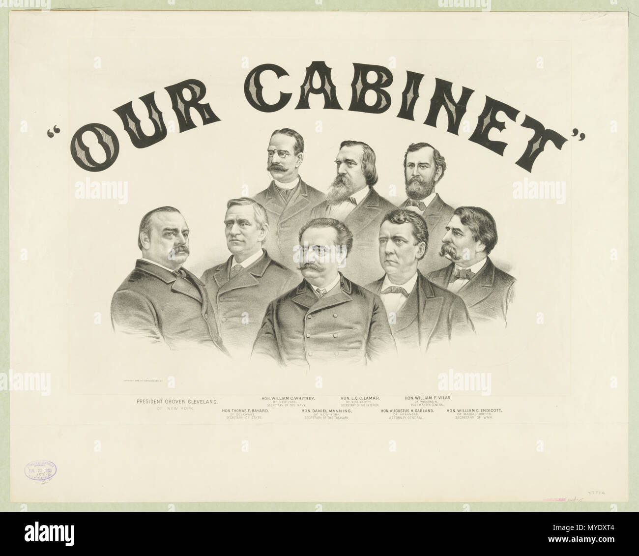The Grover Cleveland Administration - ca. 1885, printed by Currier ...