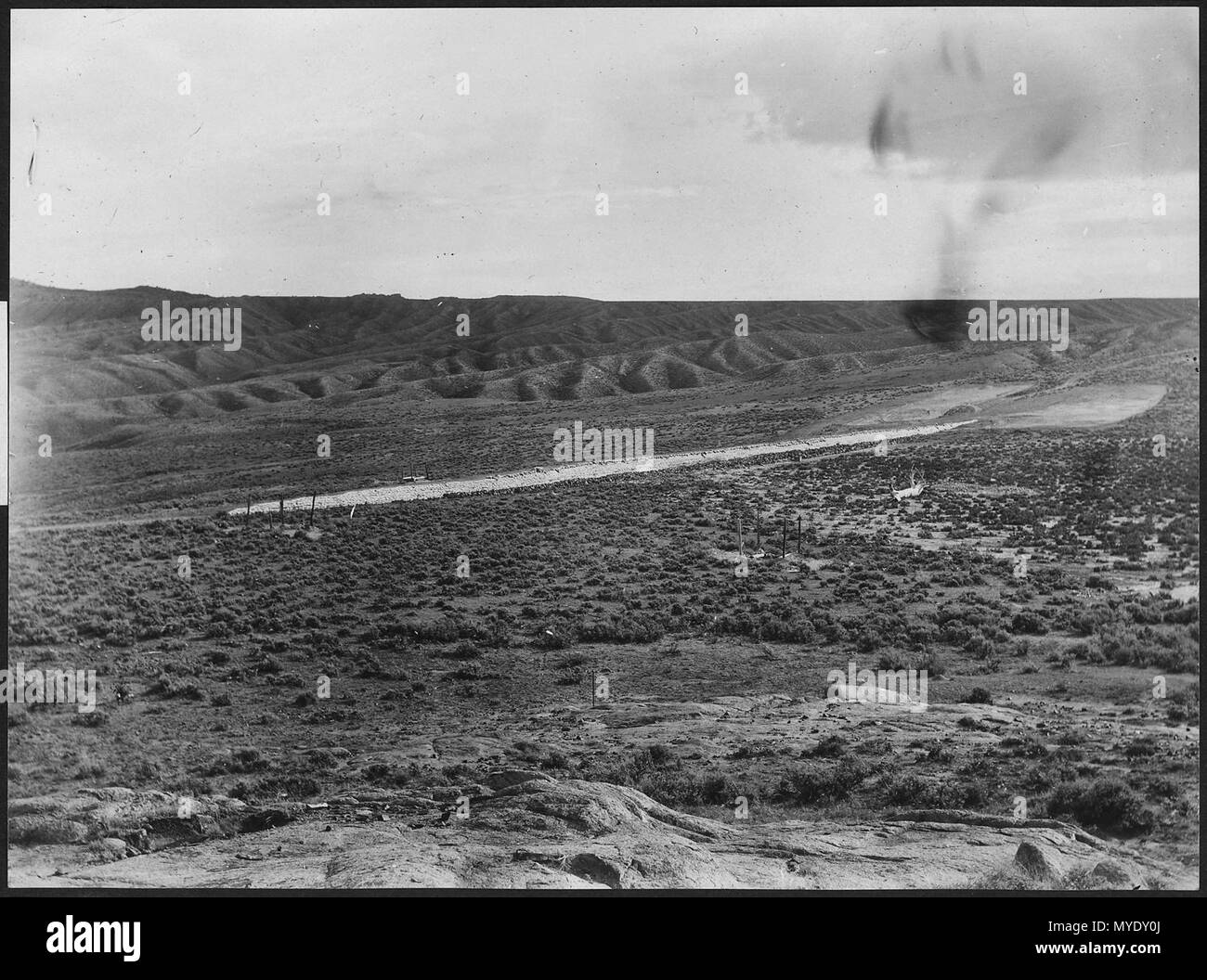 Emergency dike built on site of Pathfinder dike looking southeast ...