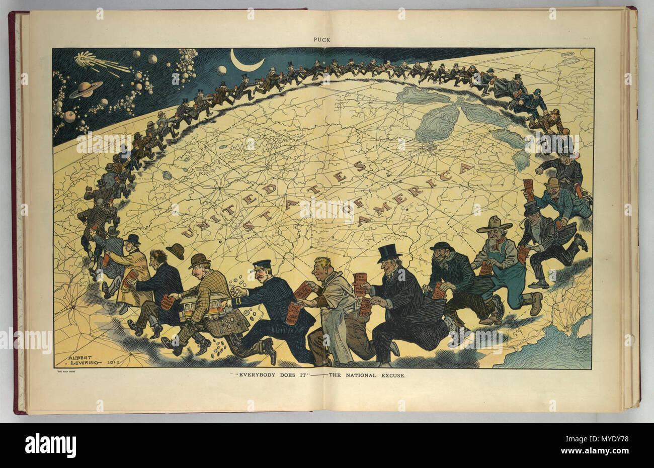 Everybody does it - the national excuse - Albert Levering 1910 Stock ...