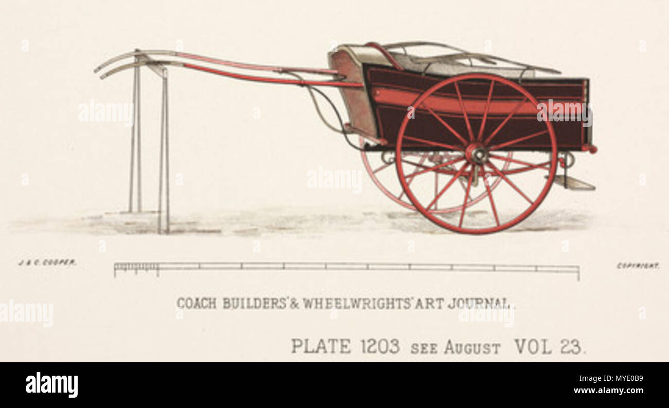 . Print. One of a series of designs for various types of horse-drawn ...