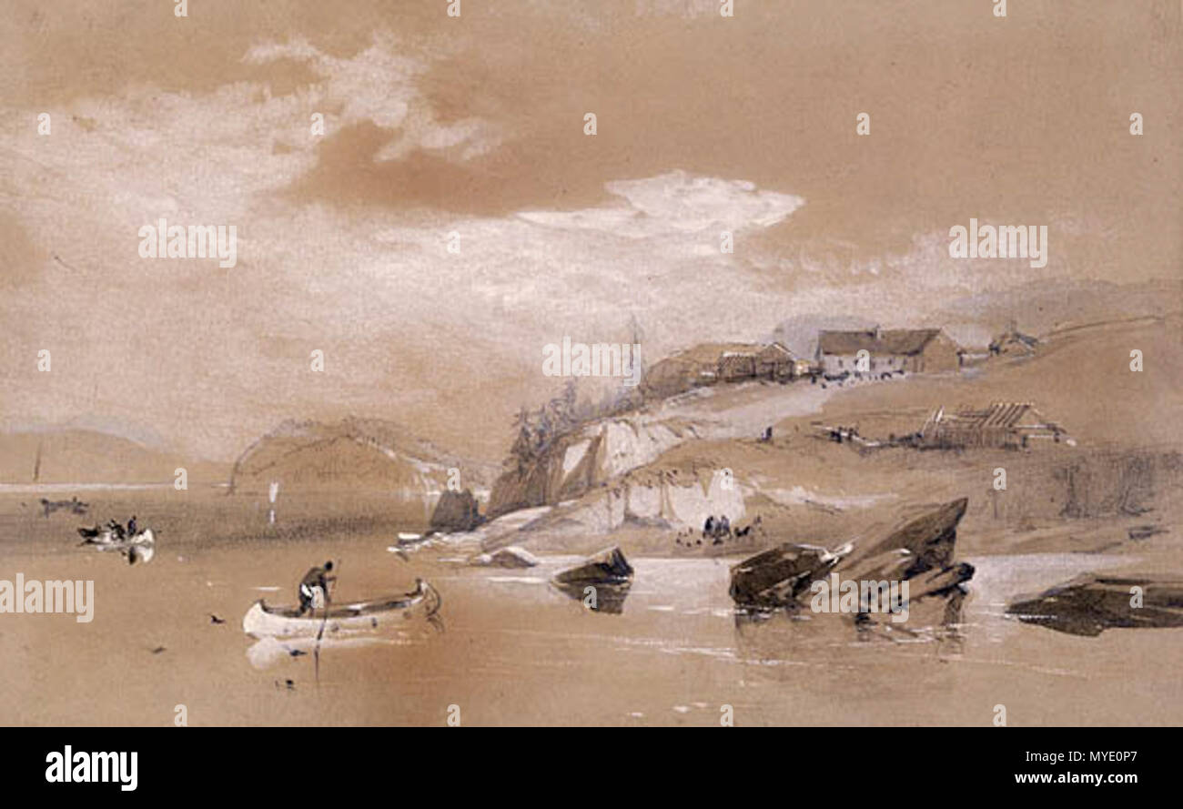 . English: A watercolor painting of Fort George, better known as Fort ...