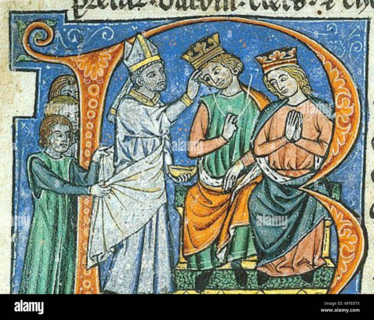 . English: Coronation of Foulques and Melisende . 13th century. Unknown ...