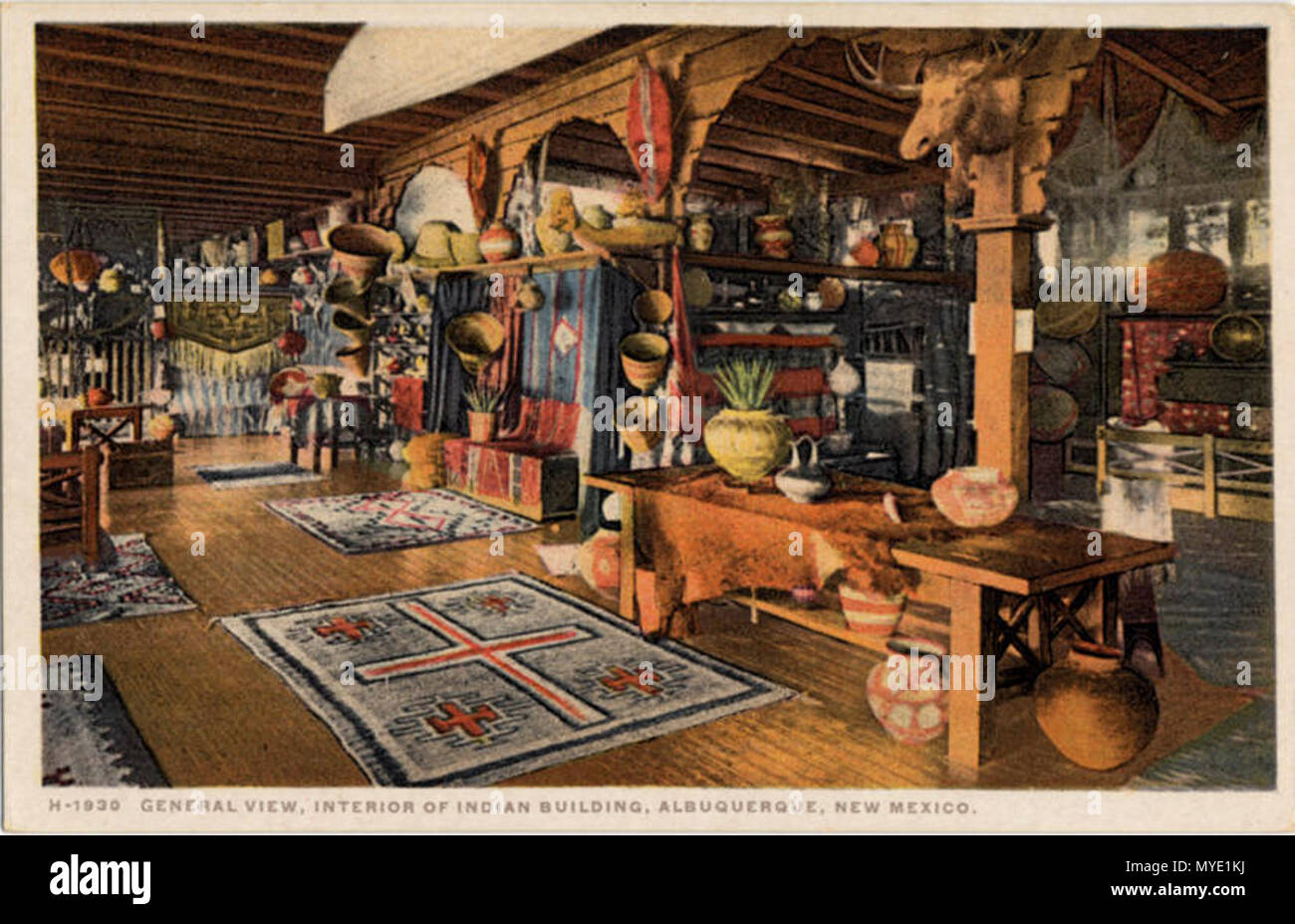 General view, interior of Indian Building, Albuquerque, New Mexico ...