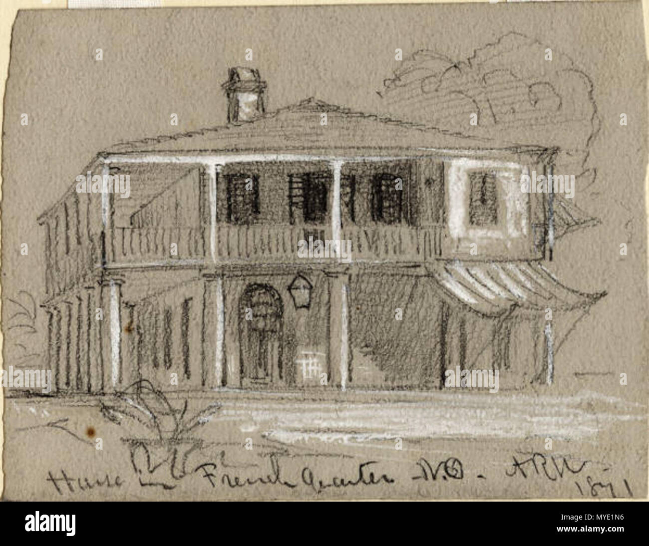 . New Orleans, 1871: 'House in the French Quarter of New Orleans ...