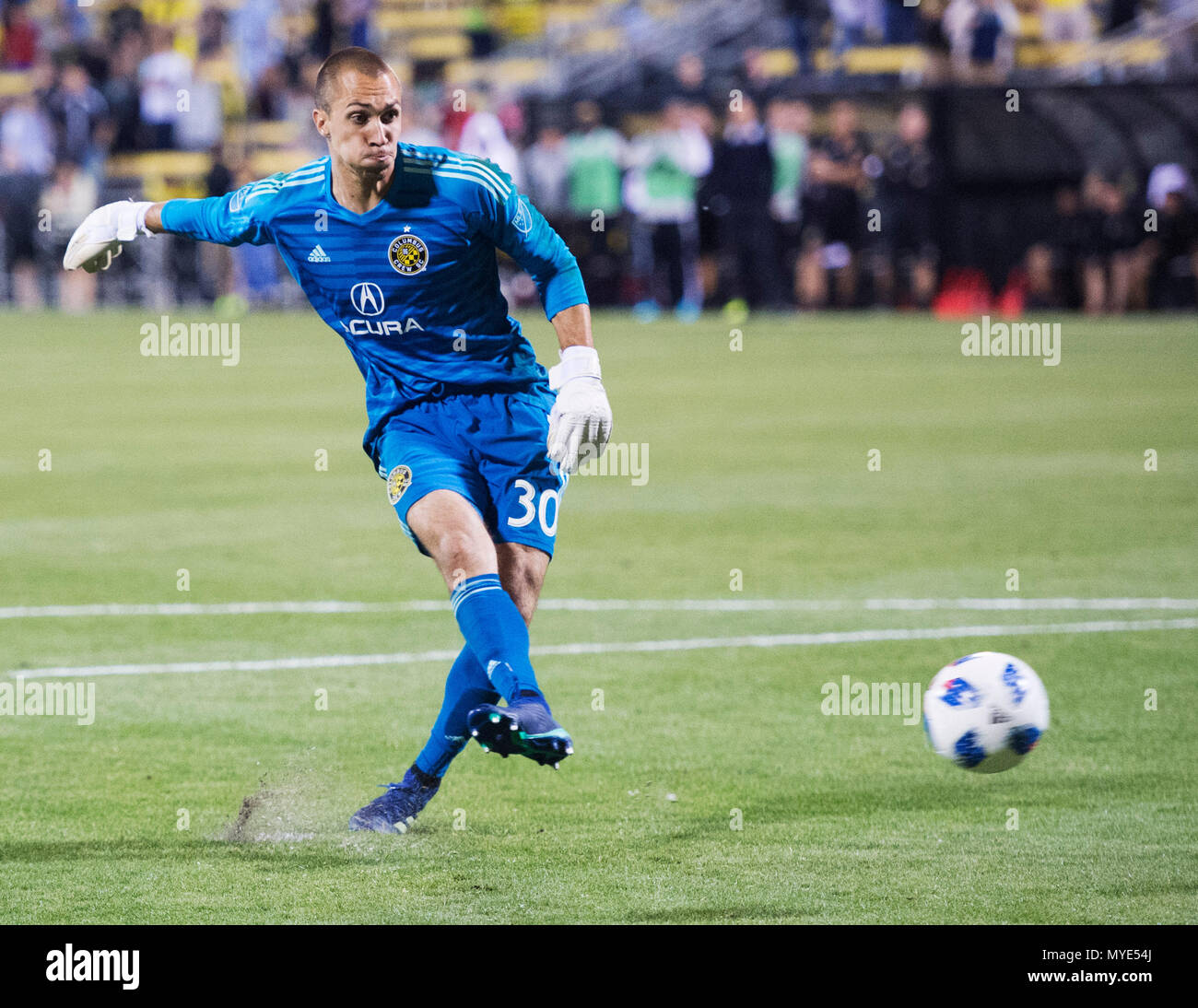Columbus, Ohio, USA. June 6, 2018: Columbus Crew SC goalkeeper Logan ...