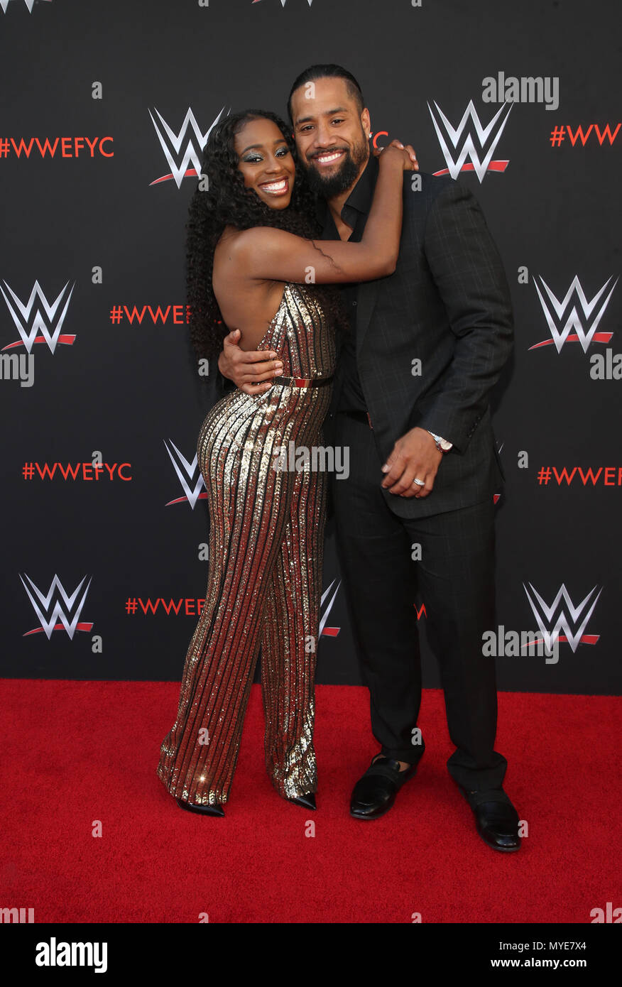 North Hollywood, Ca. 6th June, 2018. Jimmy Uso, Trinity Fatu, WWE's ...