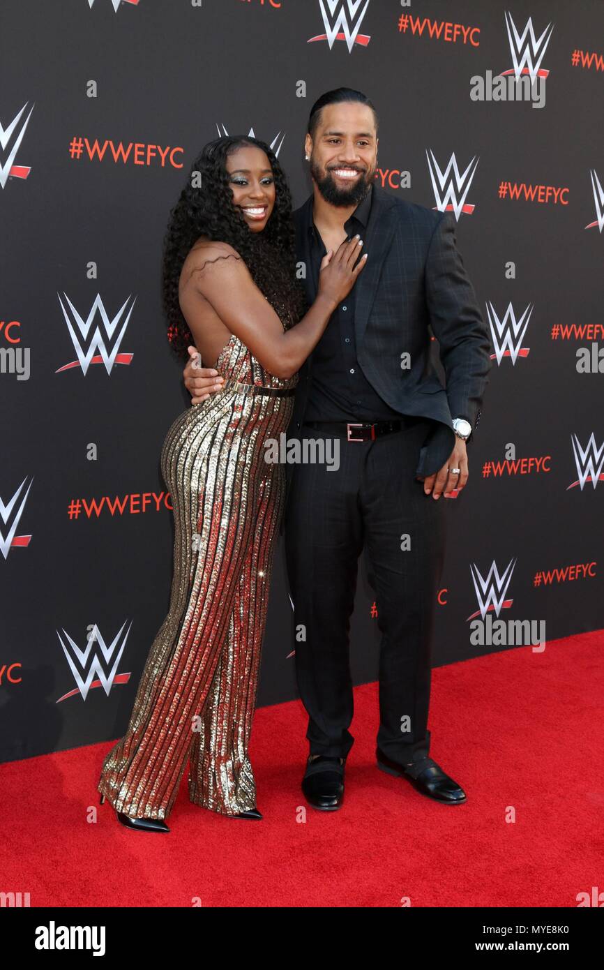 North Hollywood, CA. 6th June, 2018. Naomi Fatu, Jimmy Uso, Jonathan ...