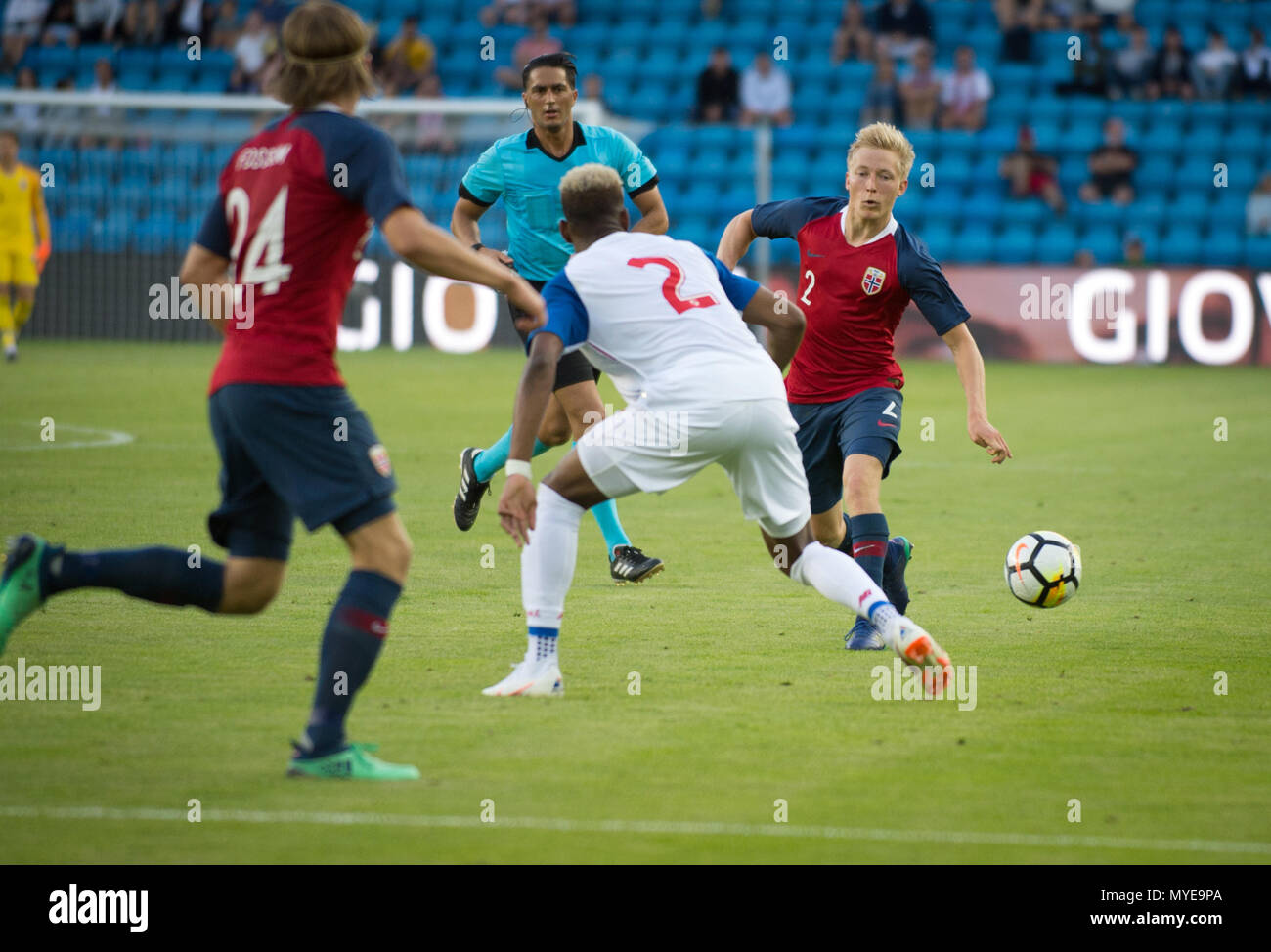 Norway, Oslo - June 6, 2018. Birger Meling (2) of Norway and Michael ...