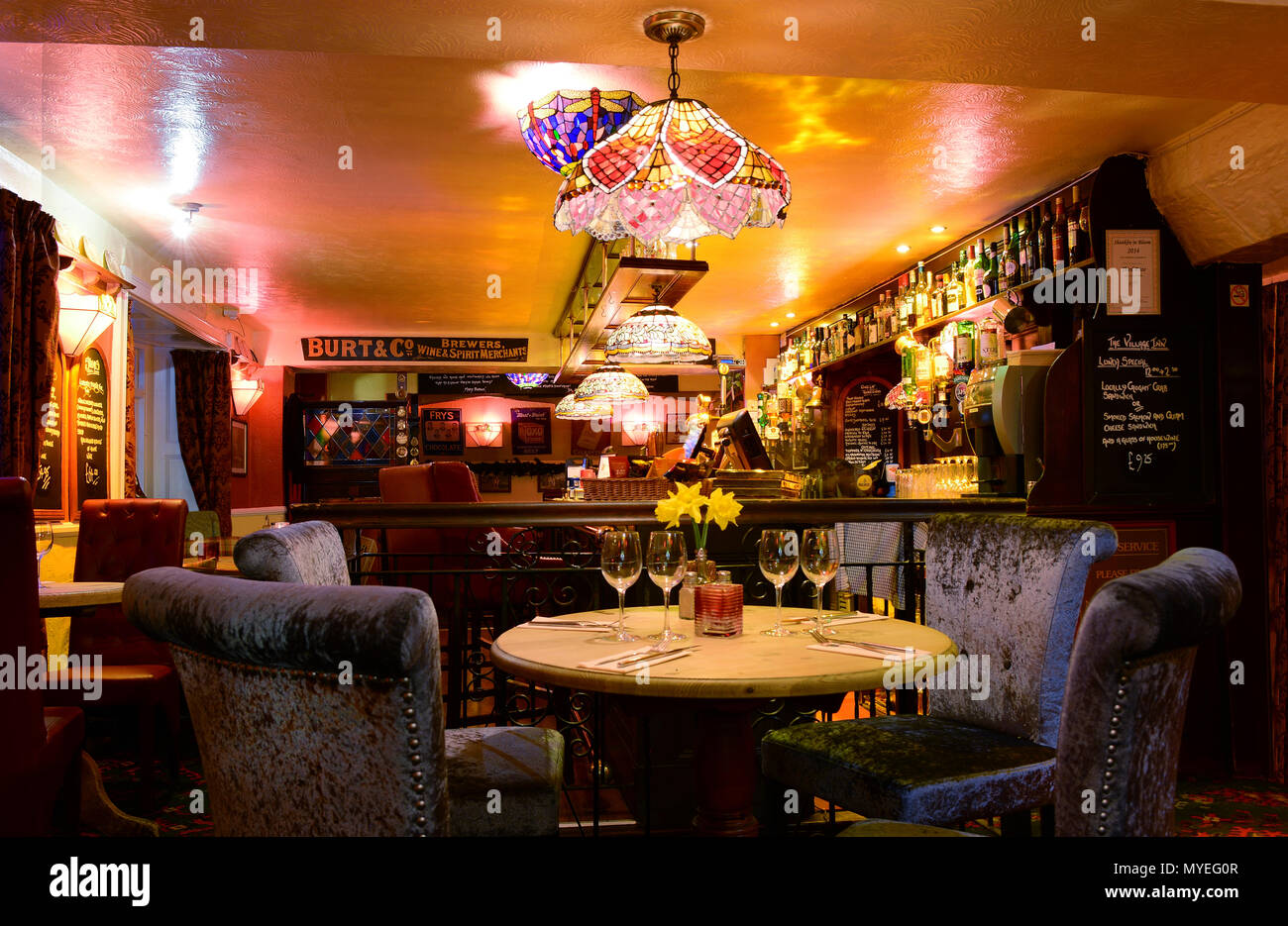 Inside the Village Inn pub and restaurant at the Old Village in ...