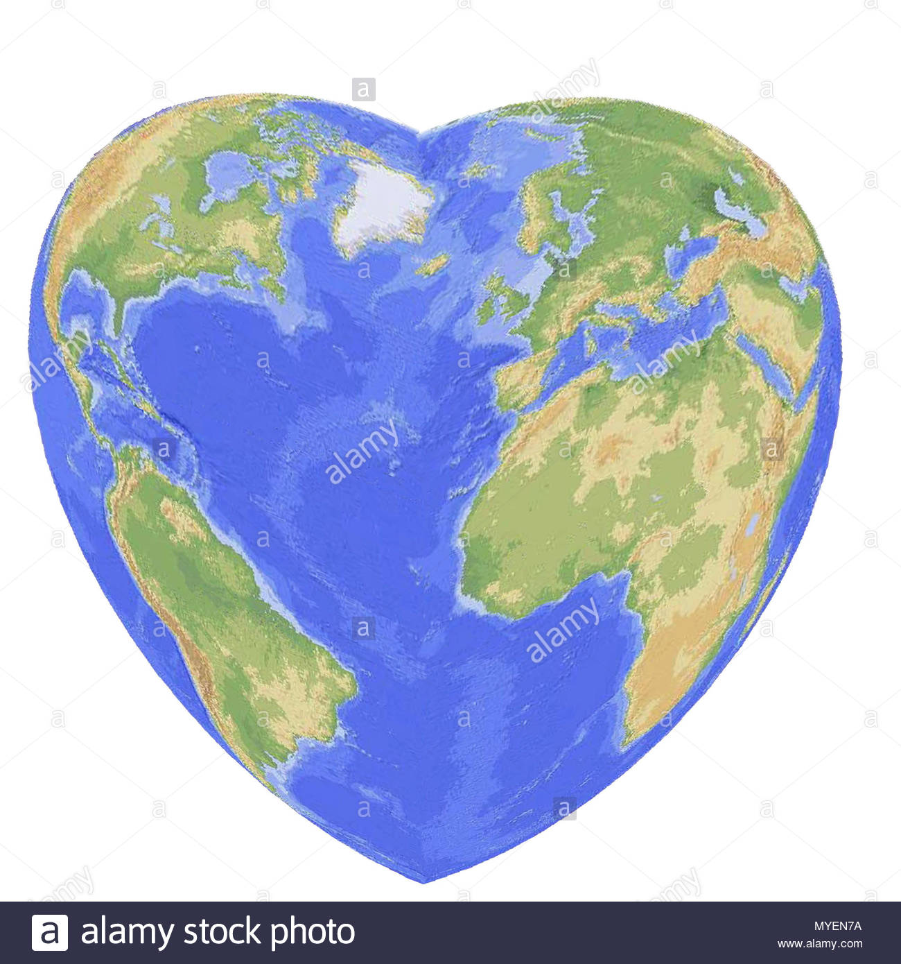 Heart Shaped World Map Stock Photos & Heart Shaped World Map Stock ...