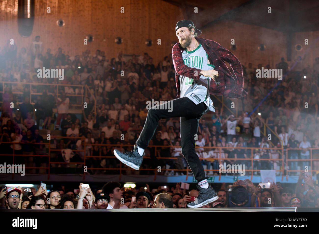 Eboli, Italy. 25th May, 2018. Lorenzo Cherubini, better known as ...