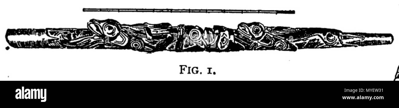 . Figure 1, Alaskan Stone Flute - design like a totem-pole. 1907. Waldo ...