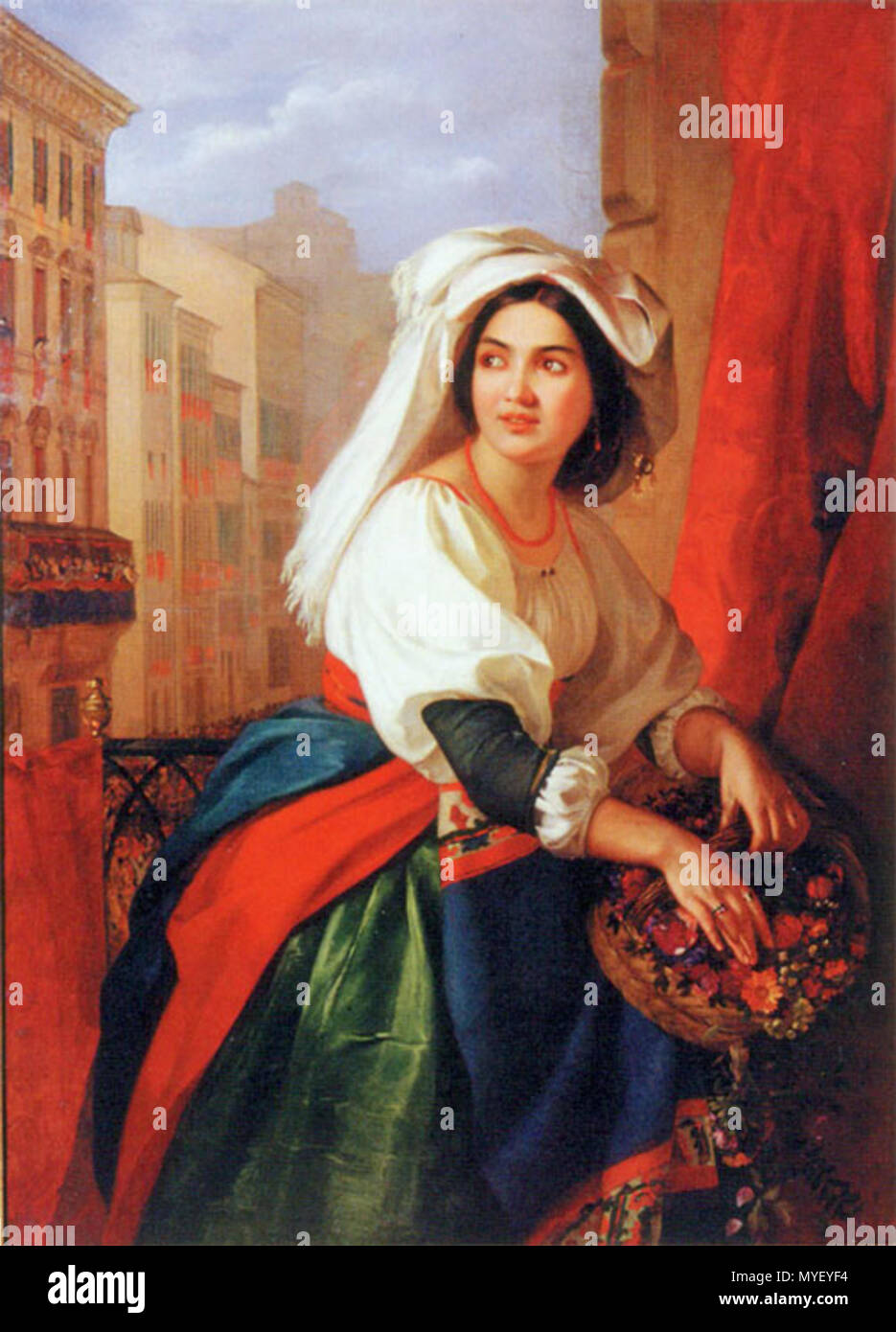 . The Girl in the Carnival . 1840s. Apollon Mokritsky (1810–1870 ...