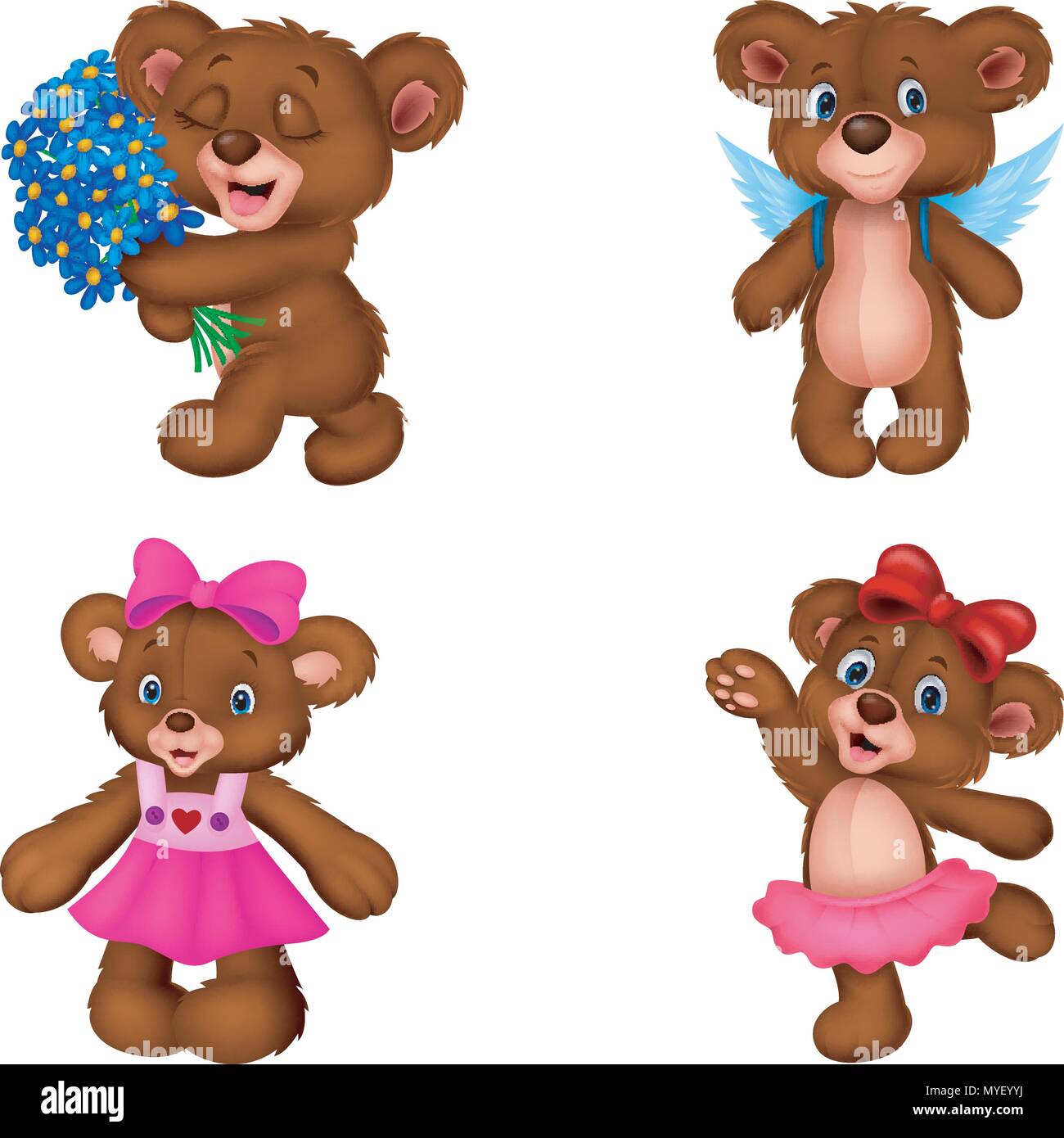 Cartoon bear collection set Stock Vector Image & Art - Alamy