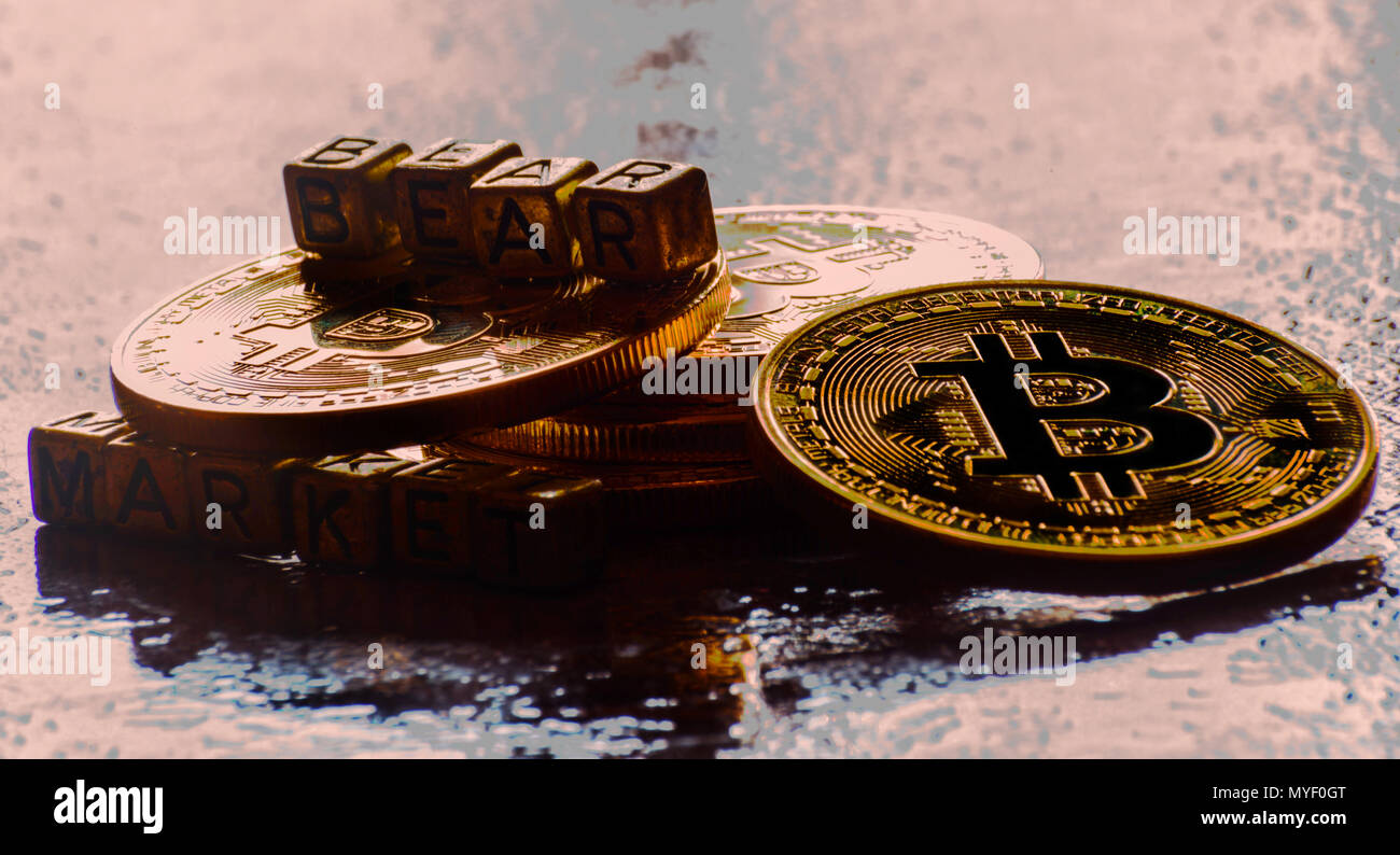 inscription bear market with Crypto currency Golden Bitcoin, BTC, macro ...