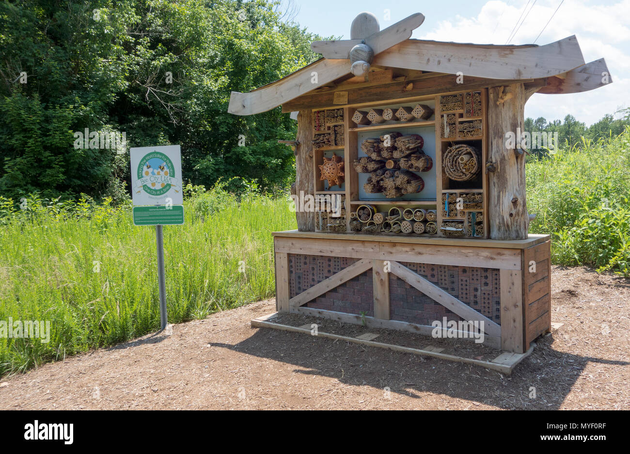 Bee City Bee Habitat Stock Photo - Alamy