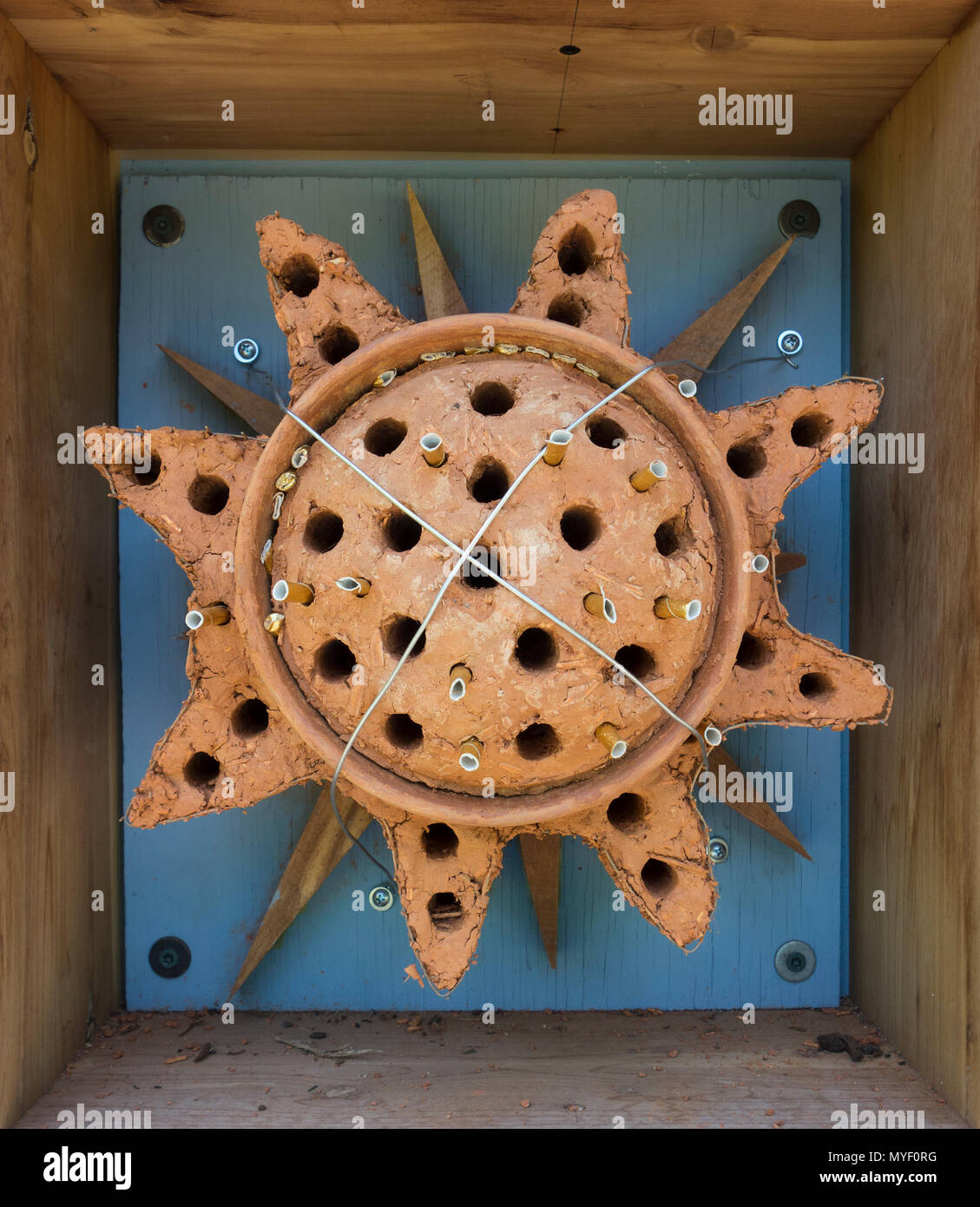 Artificial Bee Habitat Bee City Stock Photo - Alamy