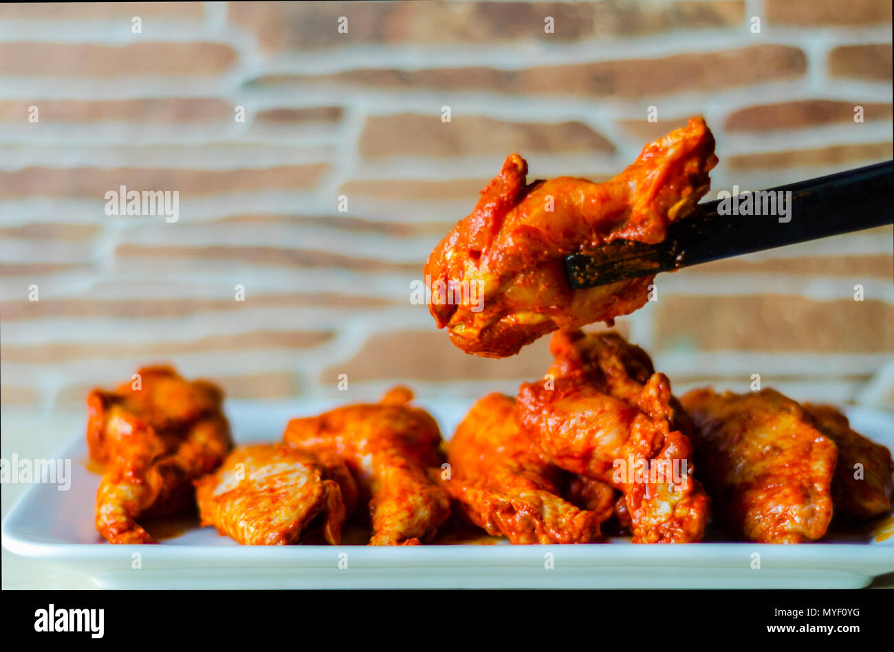 Basted Chicken Wings High Resolution Stock Photography and Images - Alamy
