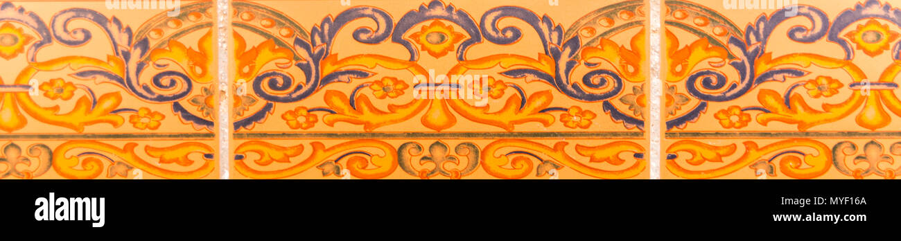 Traditional ornamental Spanish decorative tiles, original ceramic tiles ...