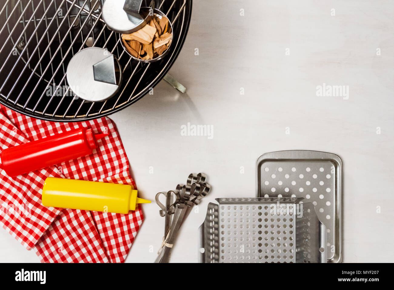BBQ tools for summer BBQ party Stock Photo - Alamy