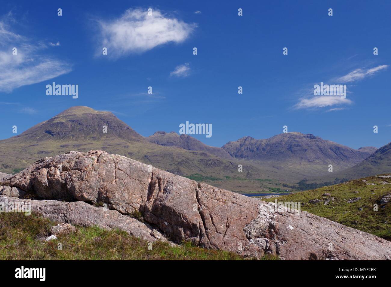 Liathach - Mullach an Rathain Mountain Peak from Balgy, Upper Torridon ...