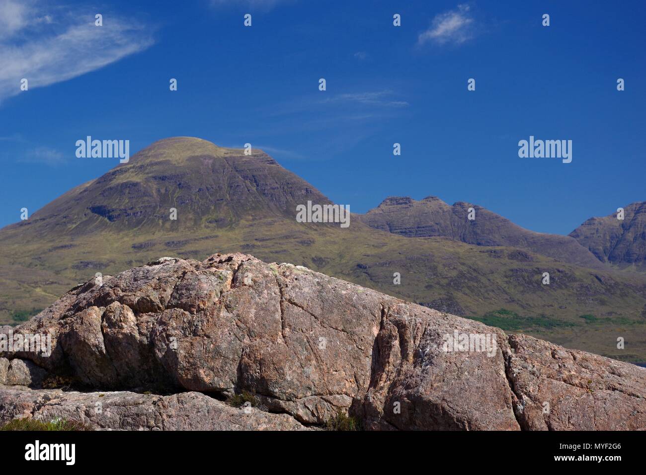 Liathach - Mullach an Rathain Mountain Peak from Balgy, Upper Torridon ...