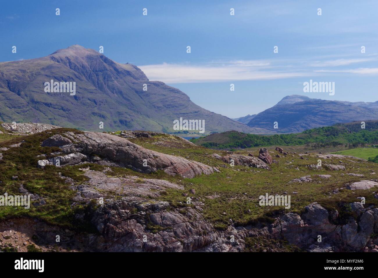Liathach - Mullach an Rathain Mountain Peak from Balgy, Upper Torridon ...