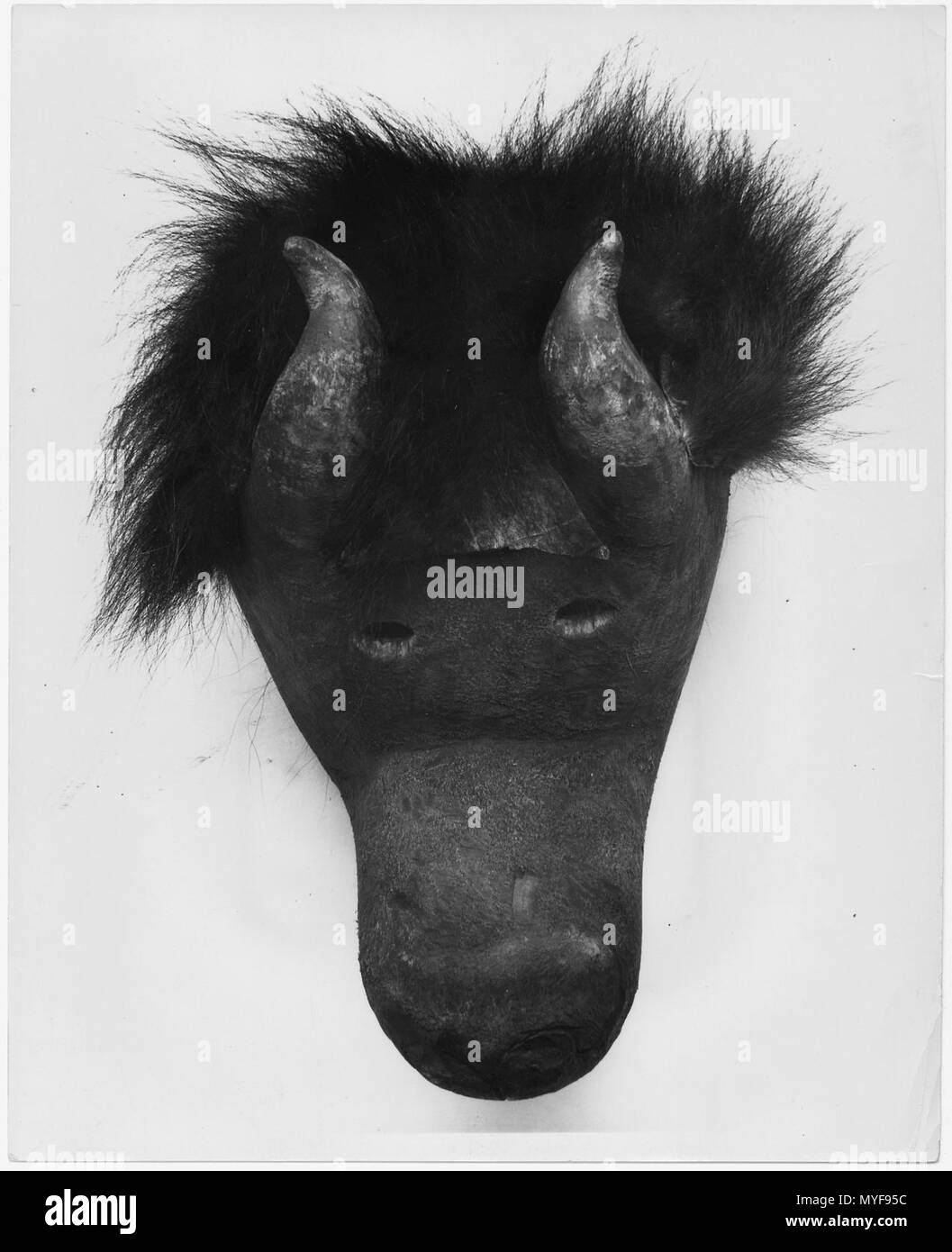 Booger Dance Mask Representing a Black Buffalo Stock Photo - Alamy