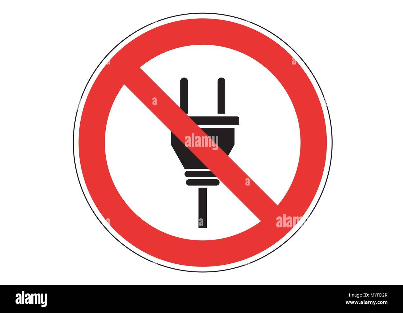 vector design of no electrical plug Stock Vector Image & Art - Alamy