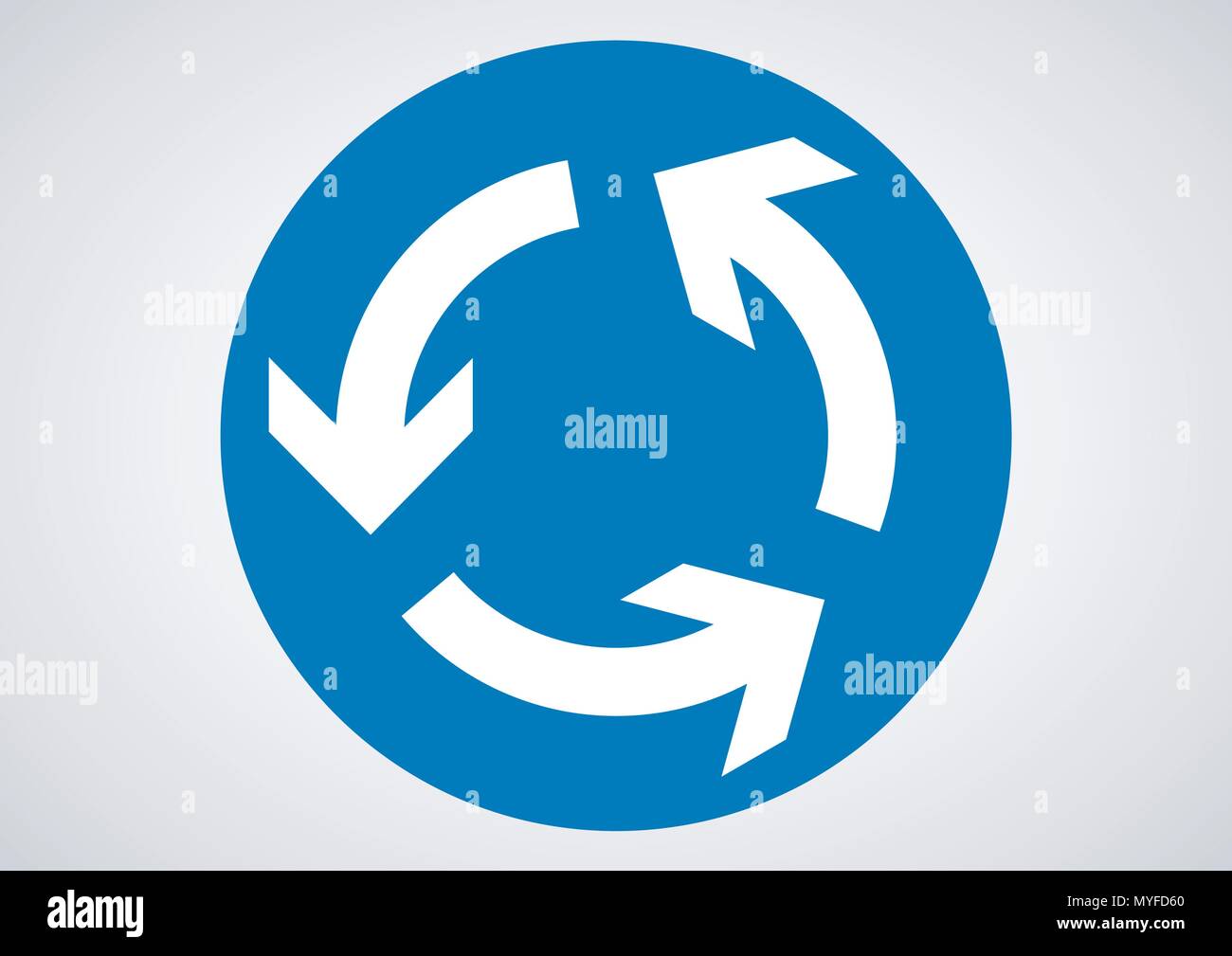 vector design of round about traffic sign Stock Vector Image & Art - Alamy