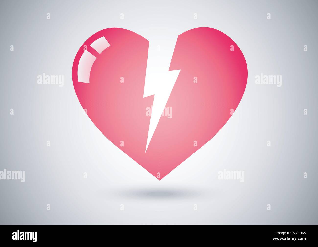 vector design of broken hearts Stock Vector Image & Art - Alamy