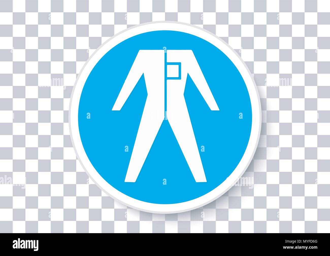 vector design of safety overall must be wear warn Stock Vector Image ...