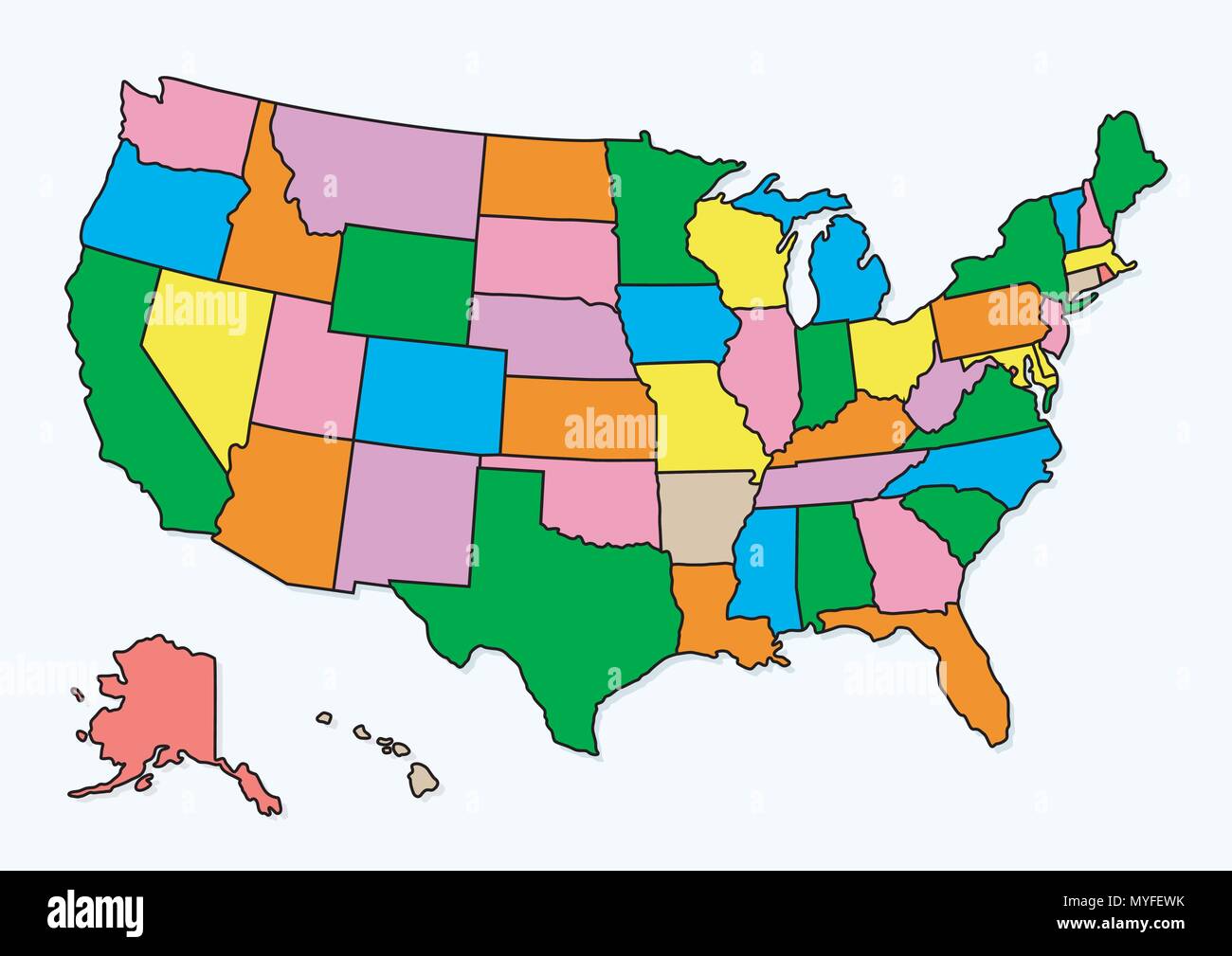 Usa maps hi-res stock photography and images - Alamy