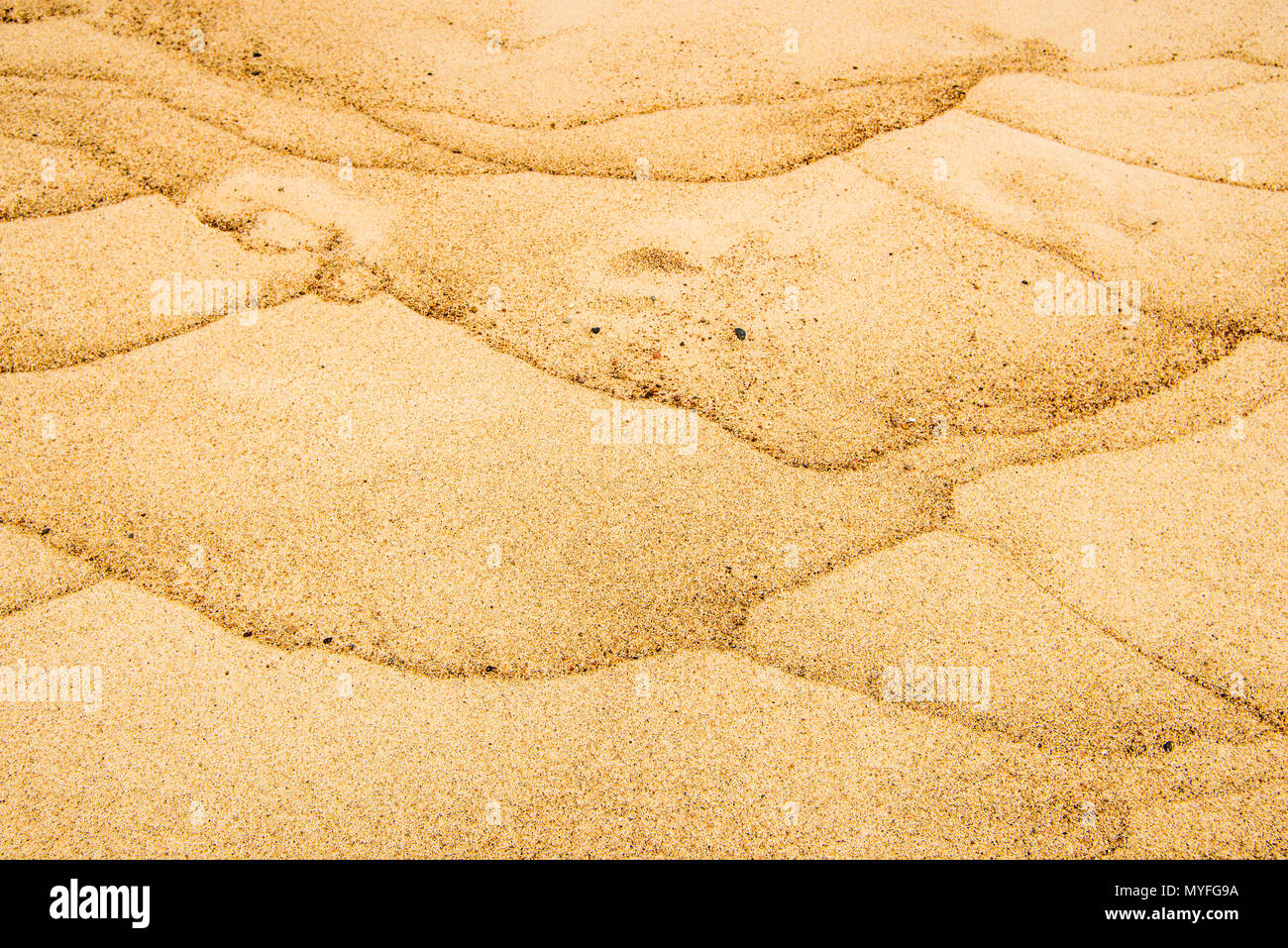 Sand of a beach with wave patterns Stock Photo - Alamy