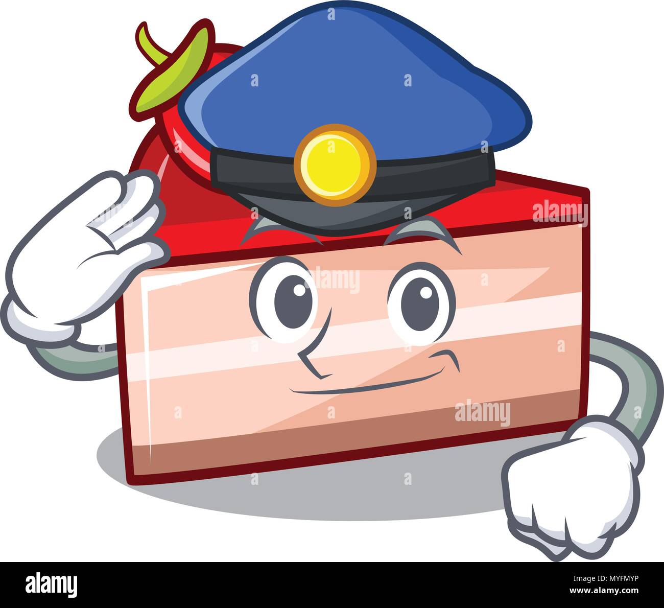 Police strawberry cake character cartoon Stock Vector Image & Art - Alamy