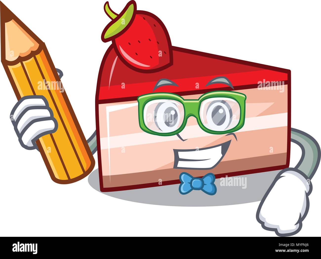 Student strawberry cake character cartoon Stock Vector Image & Art - Alamy