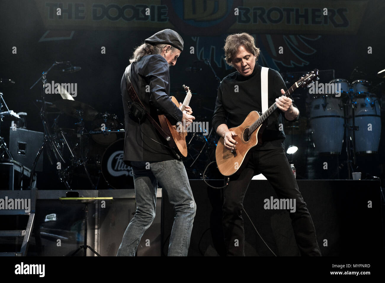 The Doobie Brothers performing live at The Gibson Amp. in Los Angeles ...