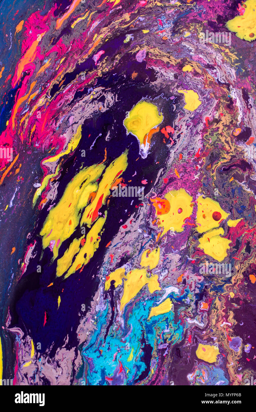 Traditional Ottoman Turkish marbling art patterns as abstract colorful ...