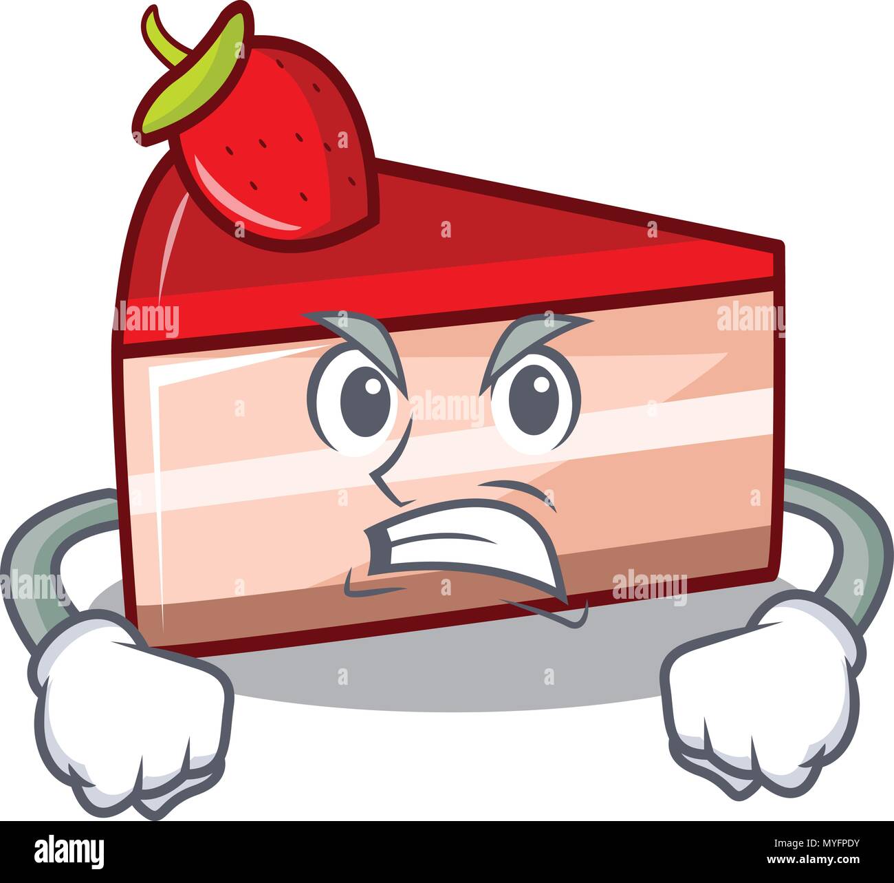 Angry strawberry cake mascot cartoon Stock Vector Image & Art - Alamy