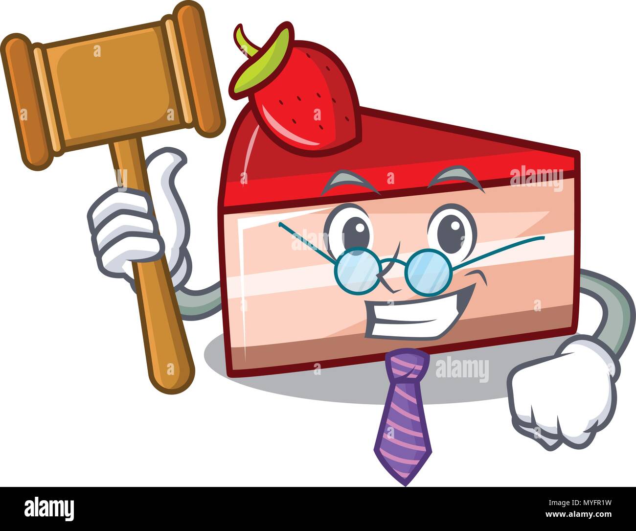 Judge strawberry cake mascot cartoon Stock Vector Image & Art - Alamy