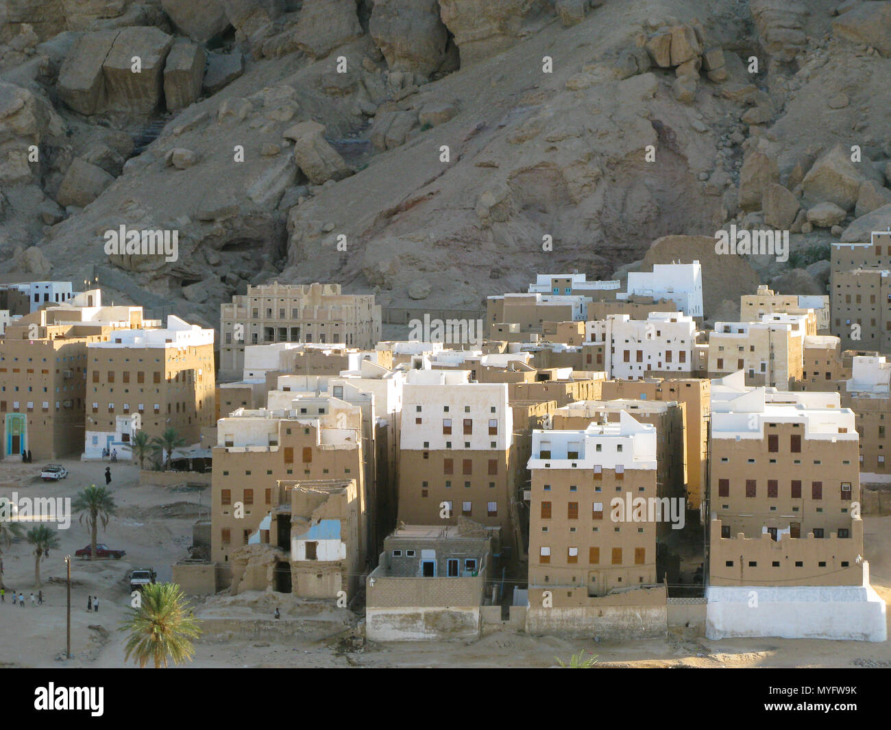 Panorama of Shibam mud skyscrapers at Hadhramaut, Yemen Stock Photo - Alamy