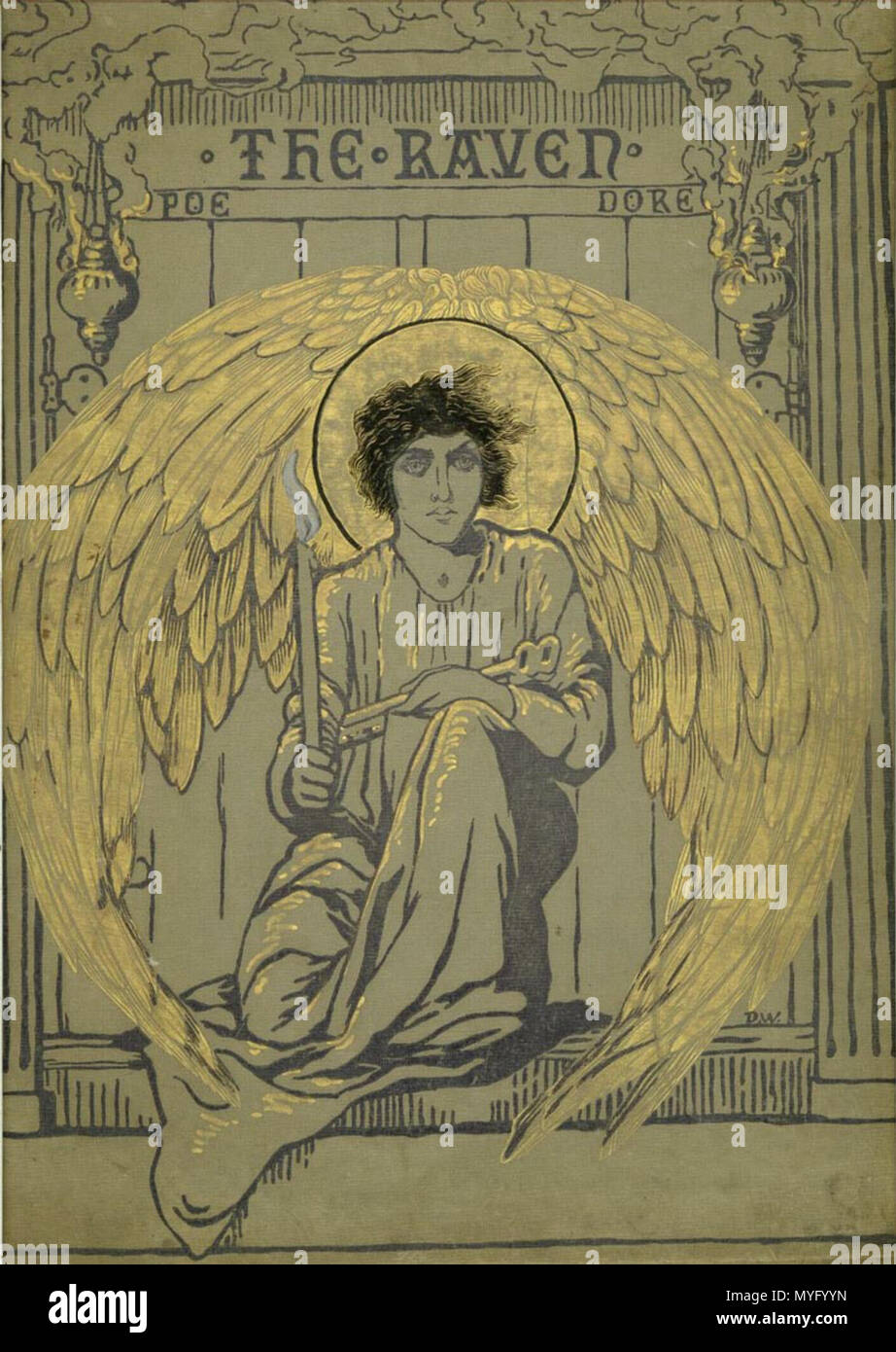 . Cover for 'The Raven' by Edgar Allan Poe as illustrated by Gustave ...