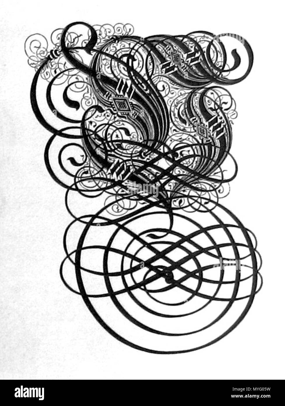 Initial typography Black and White Stock Photos & Images - Alamy