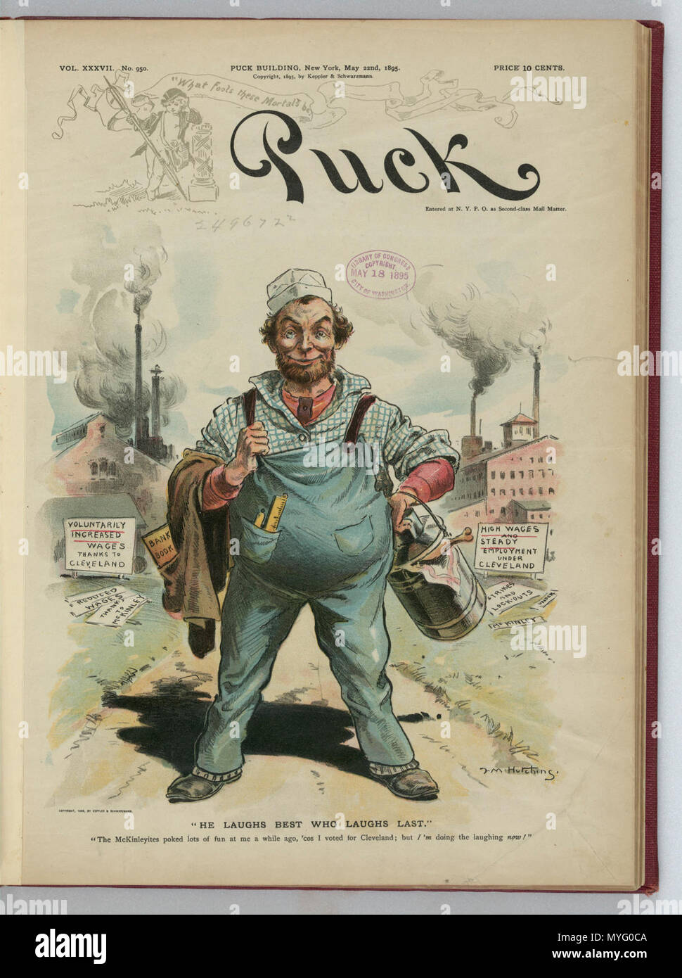 He laughs best who laughs last - F.M. Hutchins Stock Photo - Alamy