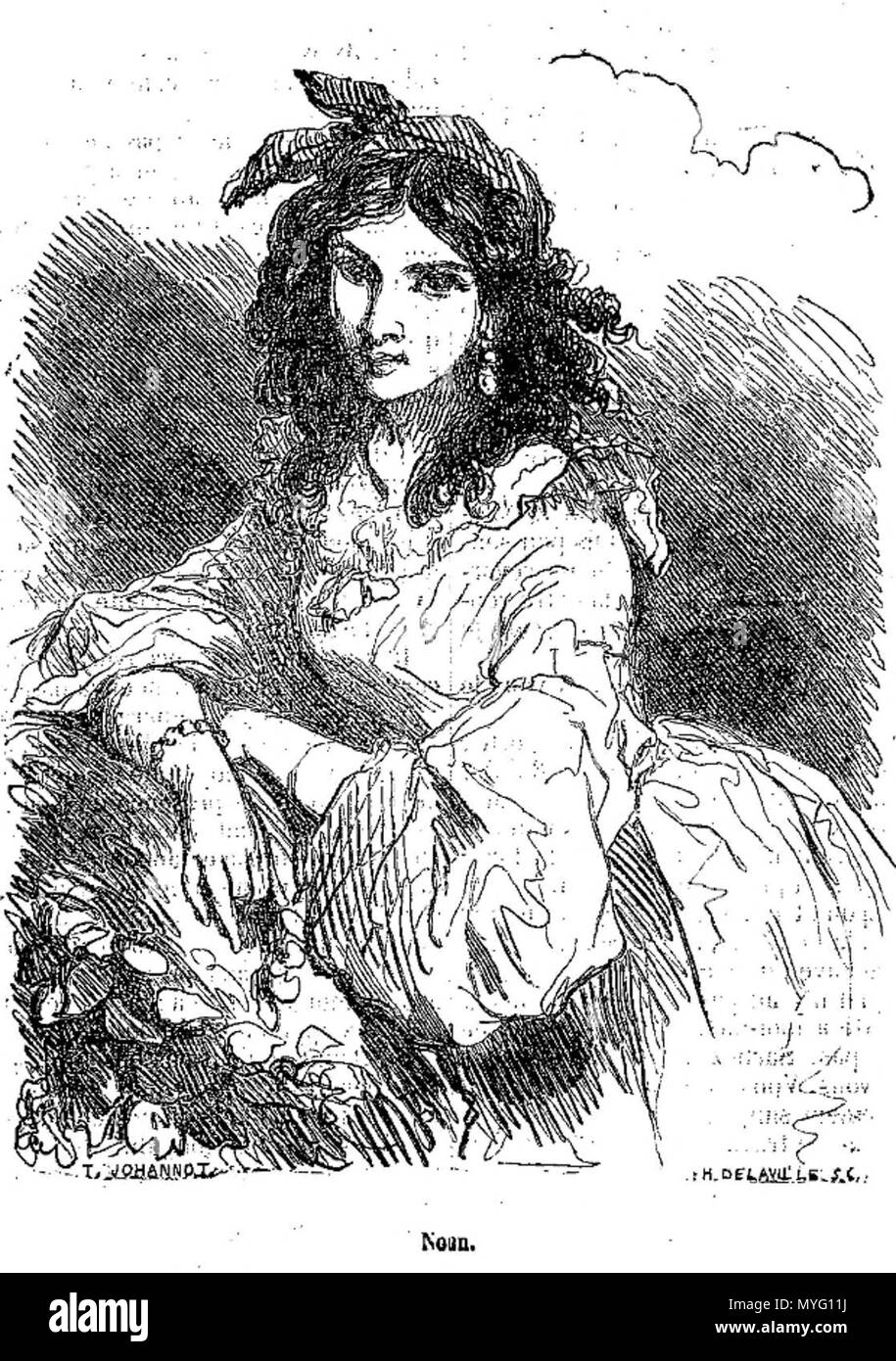 . Français : Illustration de Tony Johannot montrant le personnage de la ...