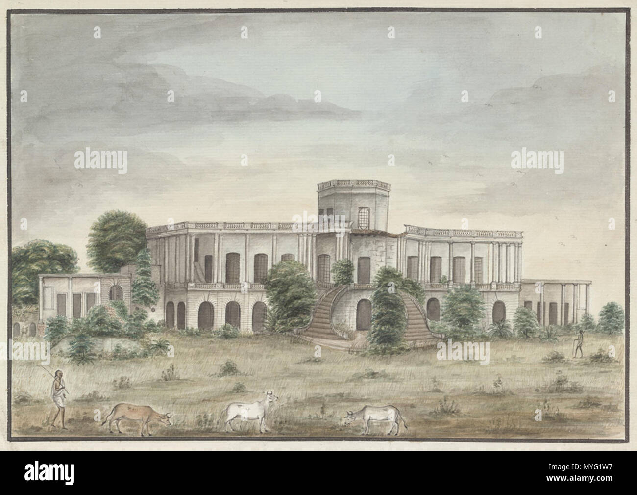 . English: Ruins of the old palace of the French Governors, Ghireti ...