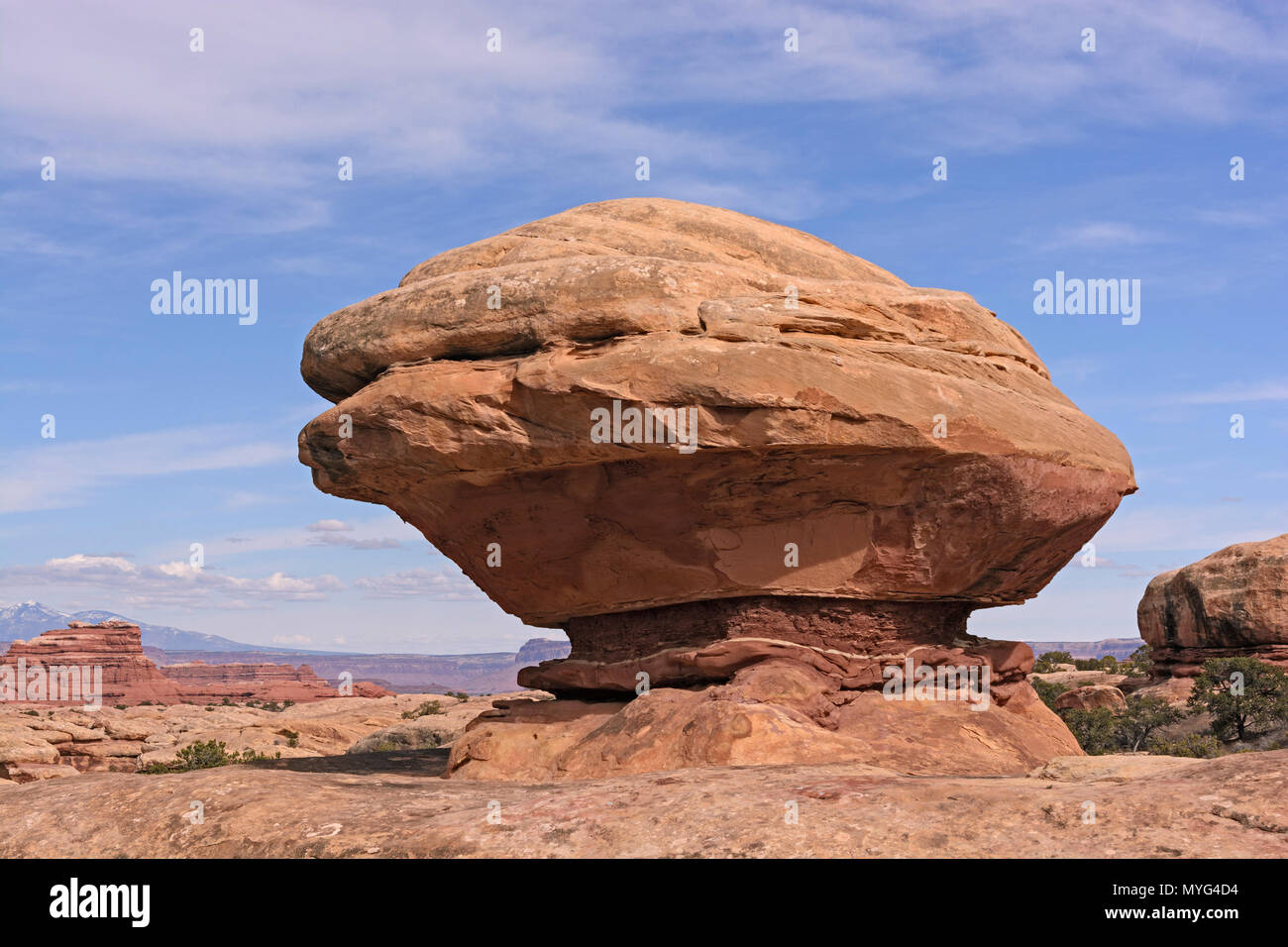 Balanced Rock in the Desert in Canyonlands National Park in Utah Stock ...